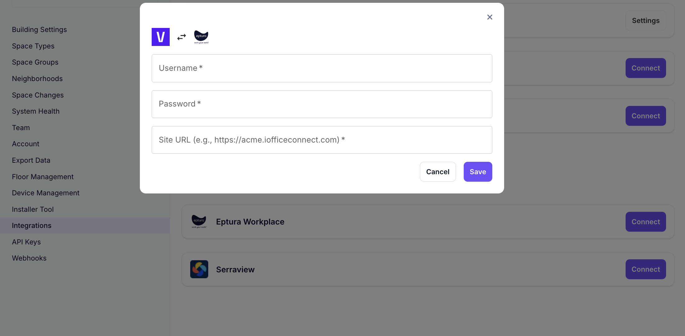 Eptura Workplace Integration – VergeSense